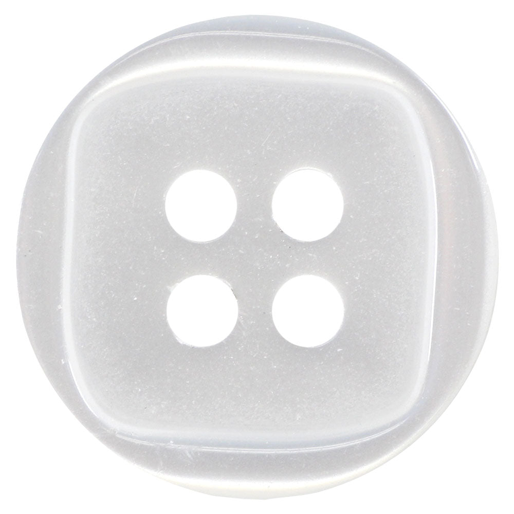 BUTTON BASICS 2 and 4 Hole Buttons - Clear Squared/ Diamond Border